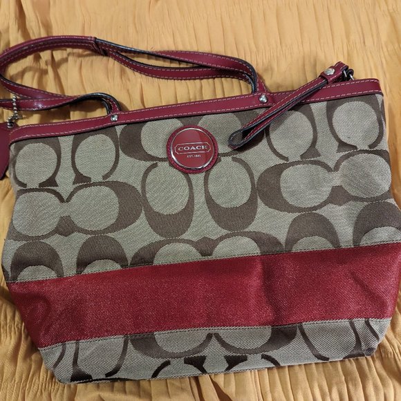 Coach | Bags | Coach Red Stripe Bag | Poshmark
